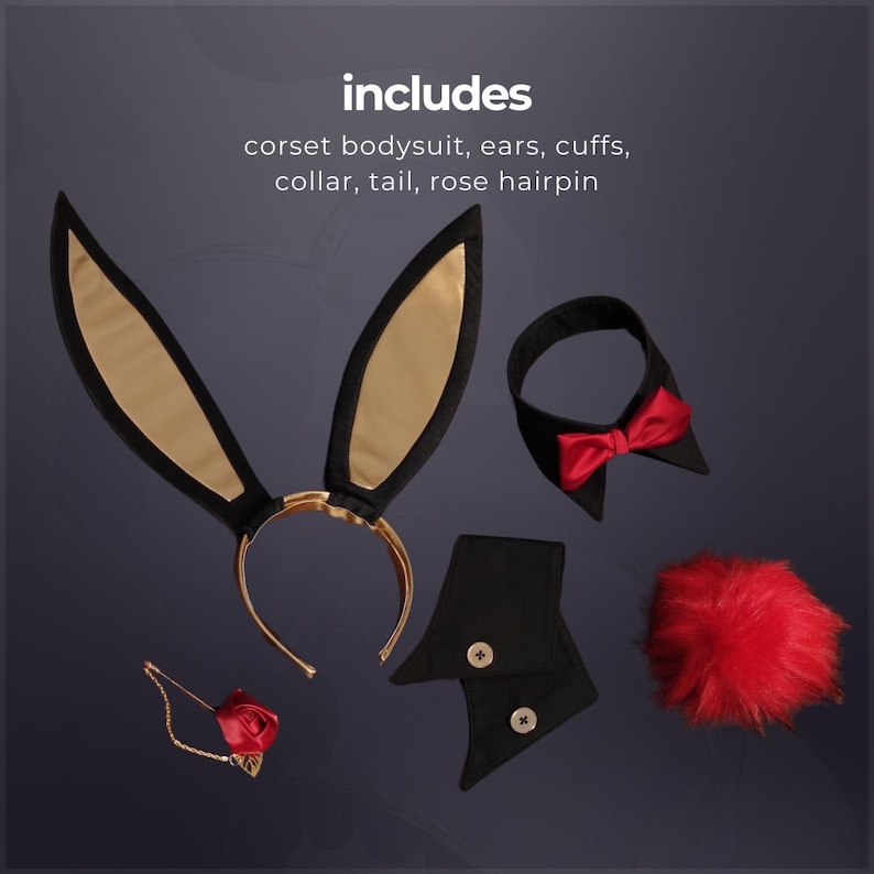 Yor Forger Bunny Suit Cosplay: Red & Black Bodysuit Costume - Etsy ...