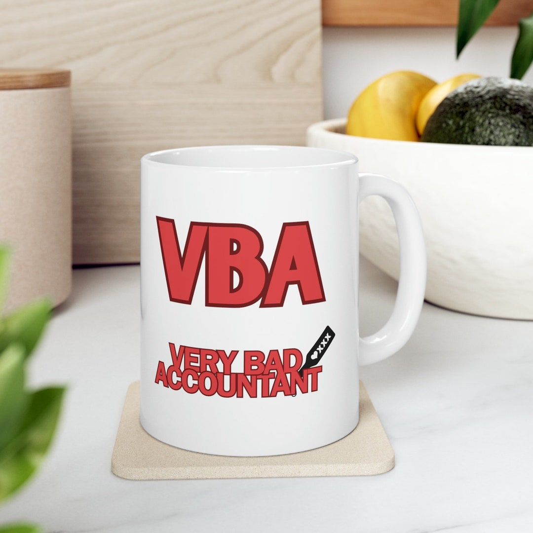 VBA, Very Bad Accountant, Pink, Funny Coffee Mug, Accountant Gift for Coworker, Graduate, Excel ...