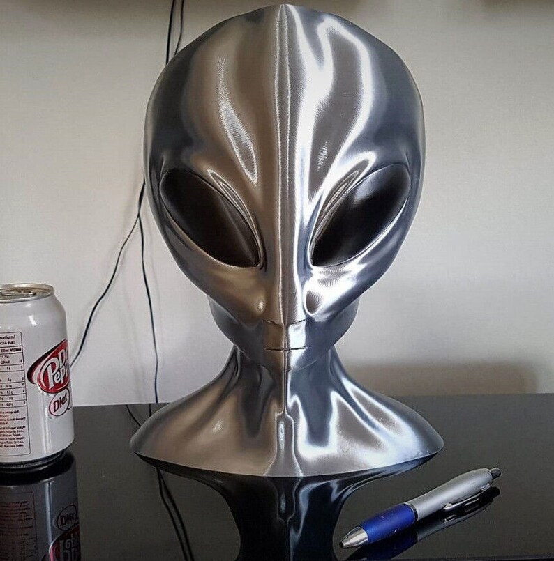 Gray Alien Head Bust Lifesize Außerirdischer Kopf Roswell Area 51 Grey ...