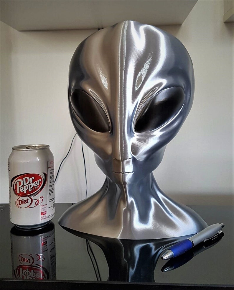 Gray Alien Head Bust Lifesize Außerirdischer Kopf Roswell Area 51 Grey ...