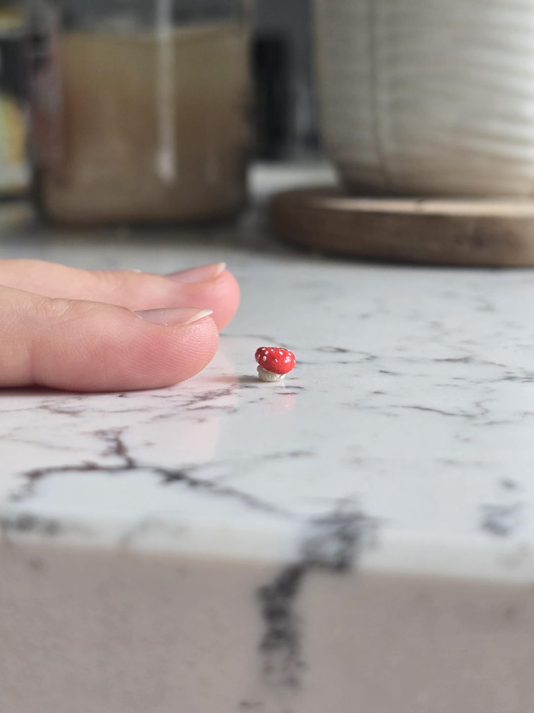 Miniature Clay Toadstool Mushroom - Etsy