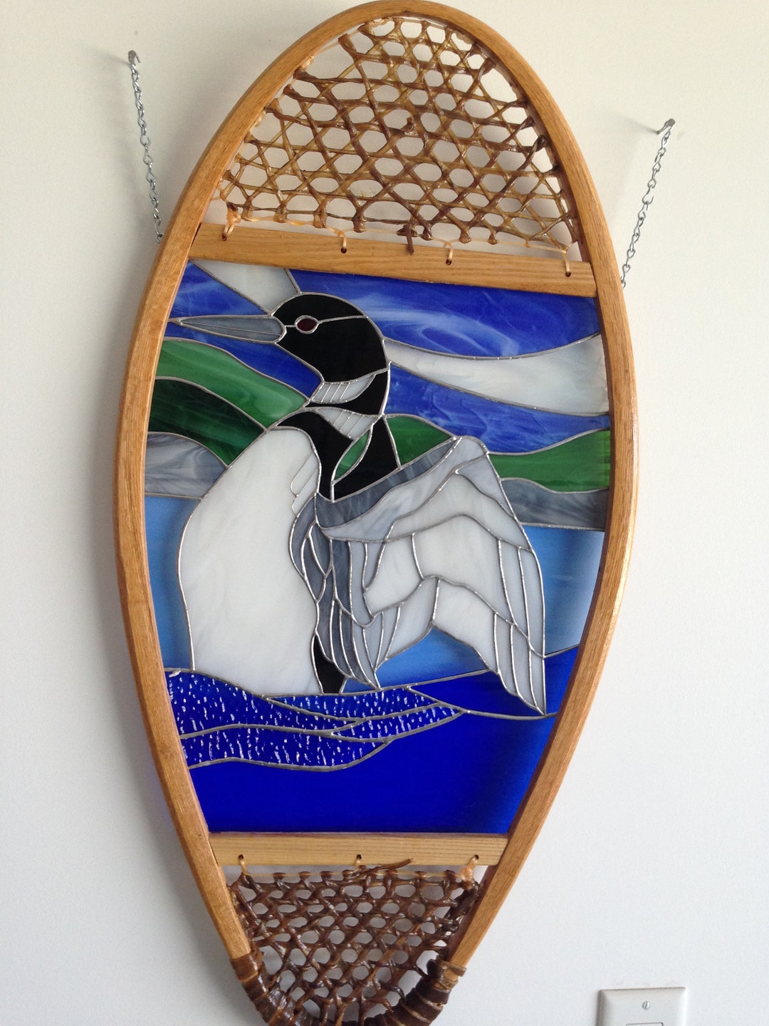 Stained Glass Dancing Loon Snowshoe - Etsy