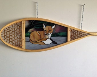 Stained Glass Cabin in the Woods Snowshoe - Etsy