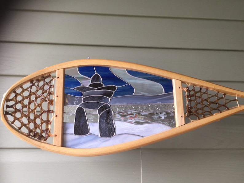Stained Glass Inukshuk Snowshoe - Etsy Canada