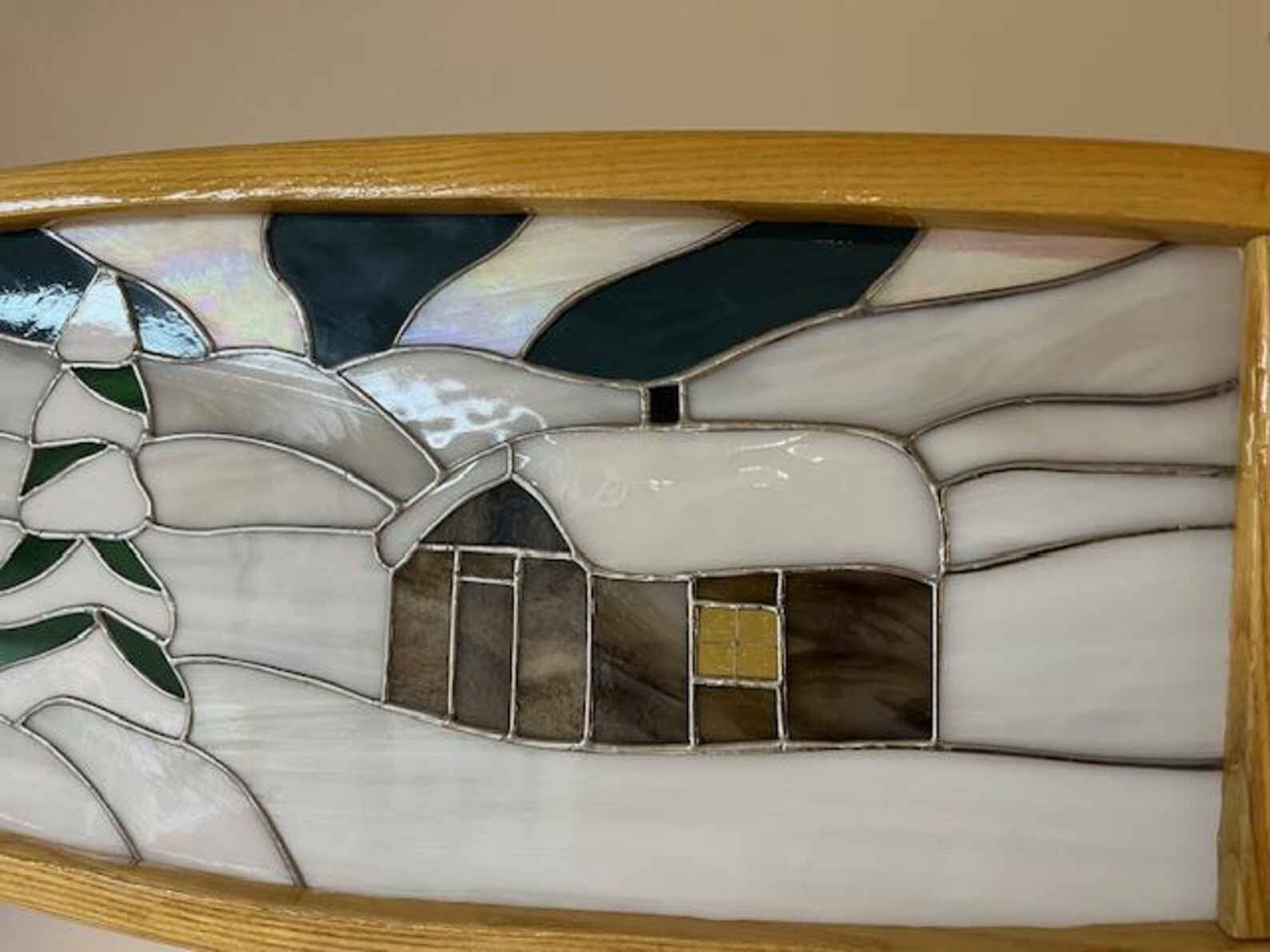 Stained Glass Cabin in the Woods Snowshoe - Etsy