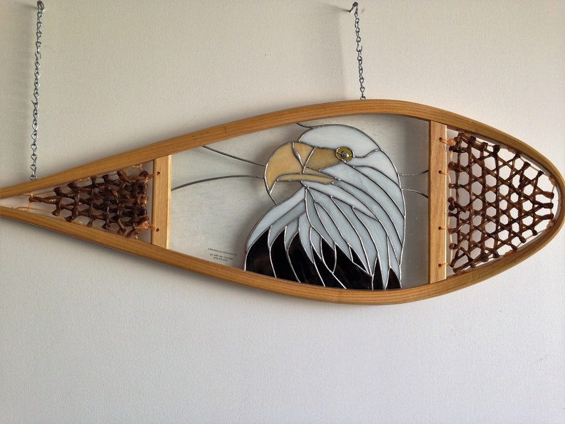 Stained Glass Bald Eagle Snowshoe - Etsy