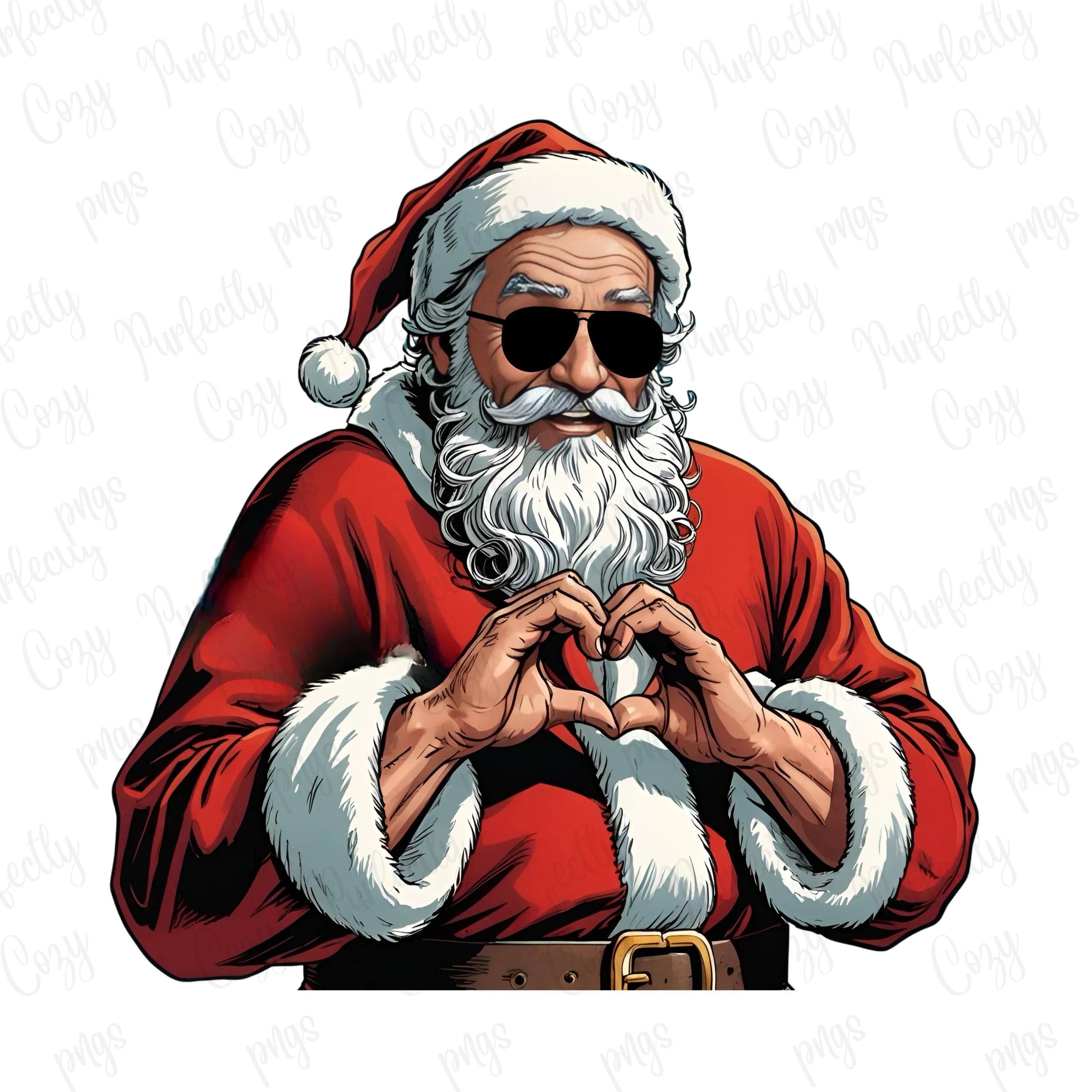Santa Making a Heart, Santa Love, Santa Png, Santa Clause Avatar, Santa ...