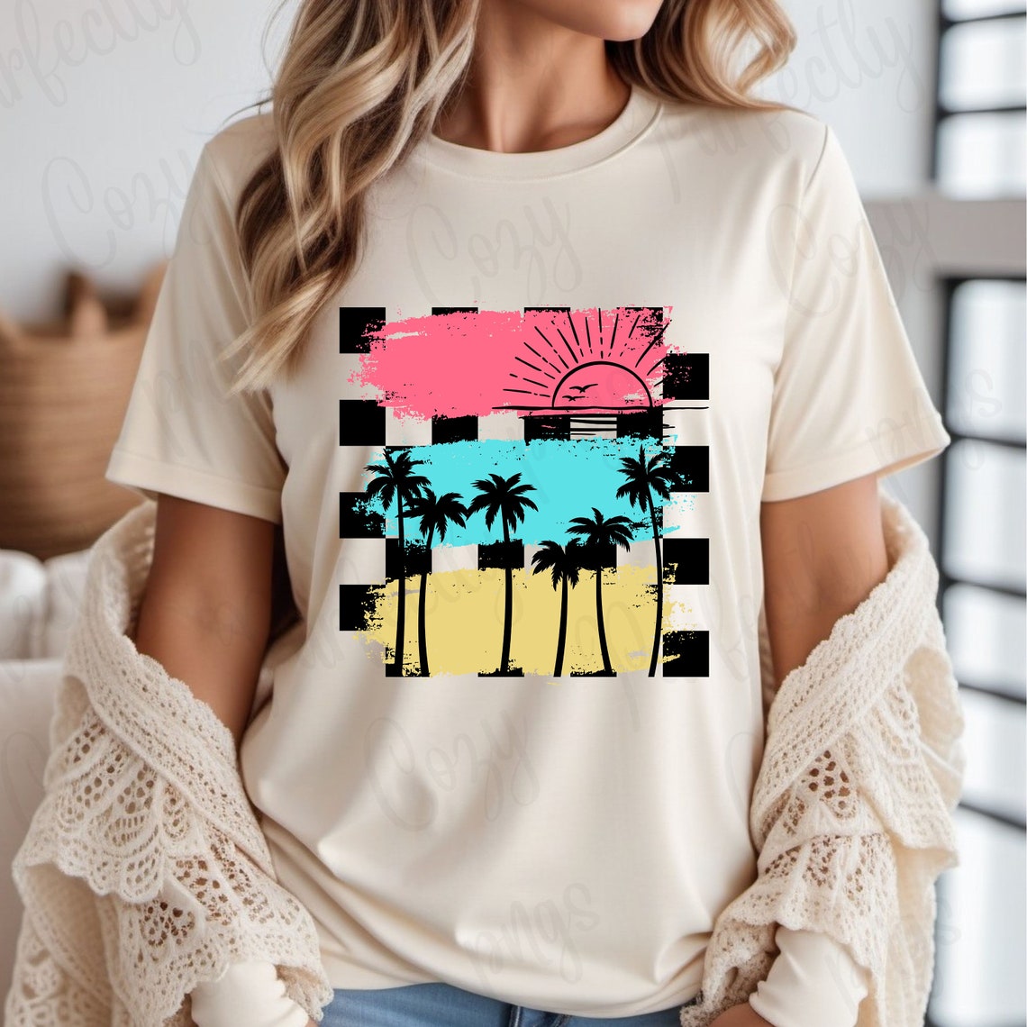 Retro Sunset Png, Png Designs, Sublimation, Beach Png, Sunset Png, Palm ...