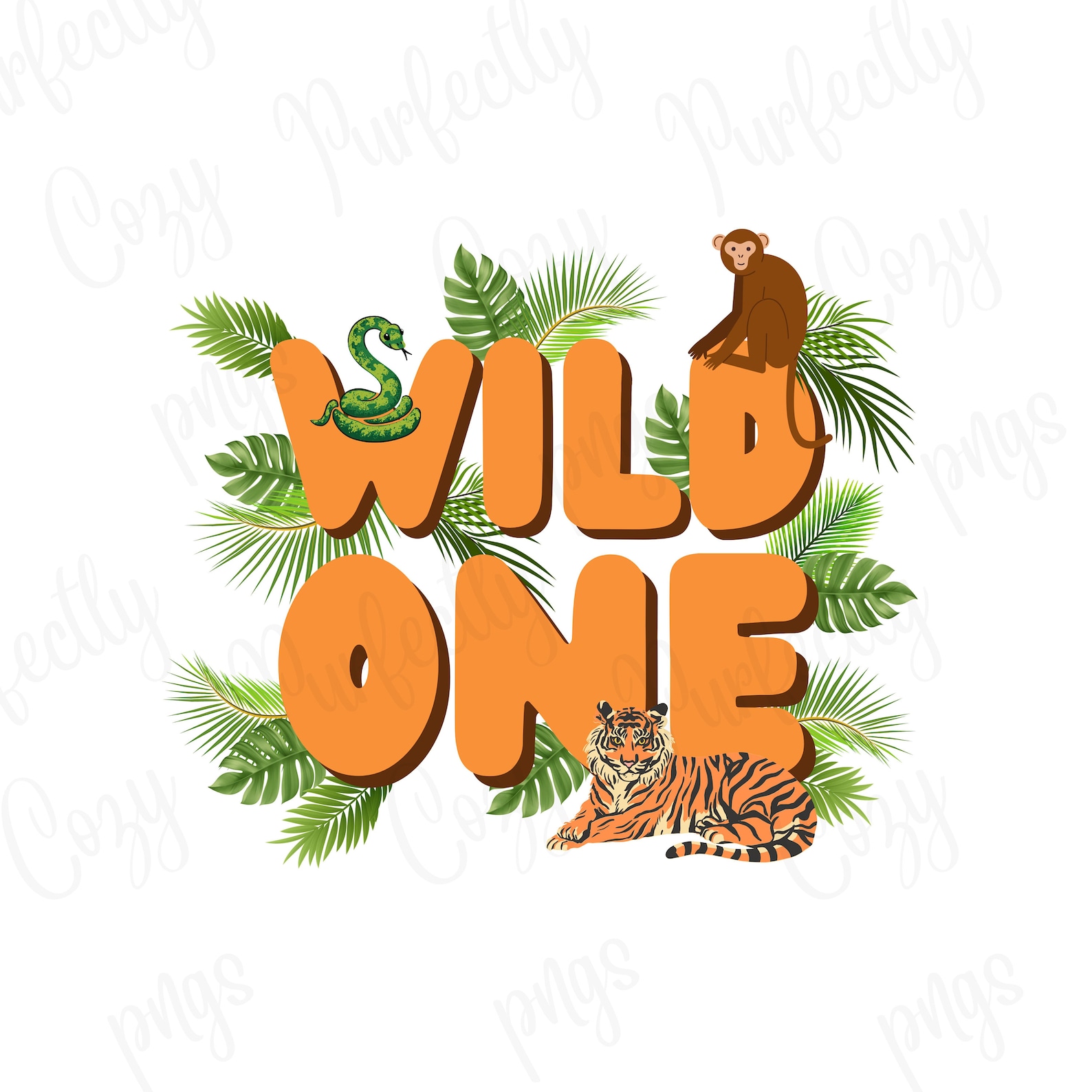 Wild One Png, Jungle Theme Png, Jungle Png, Wild Animals Png, First ...