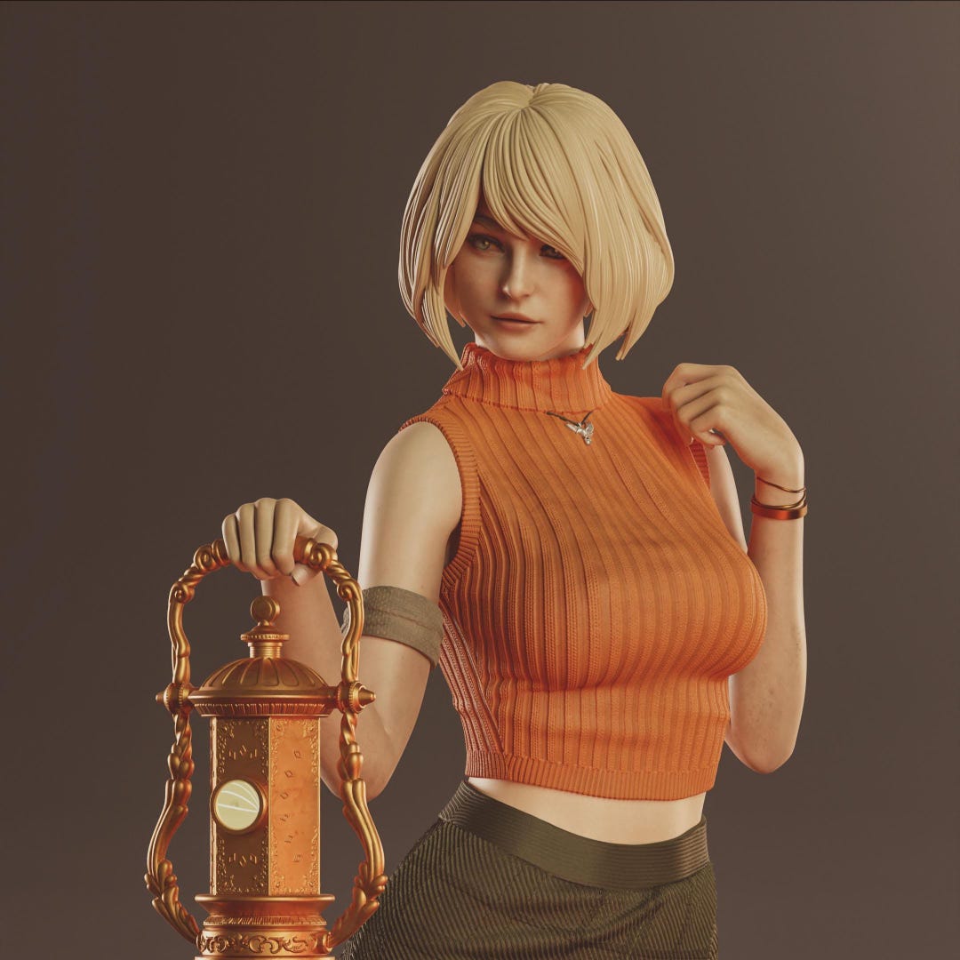 Ashley Graham - Resident Evil - 3D printed resin figure kit for ...