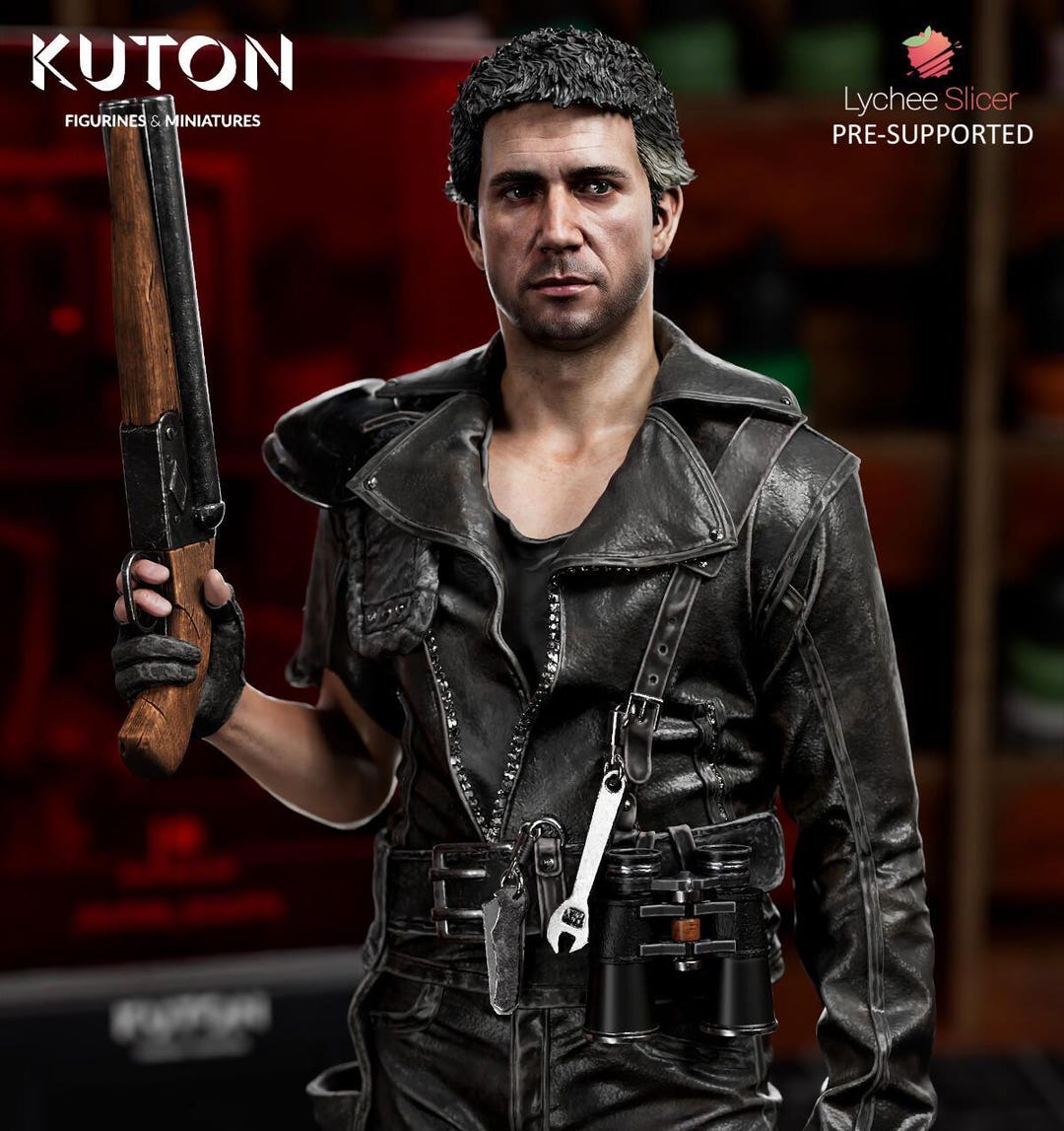 Mad Max Figure Mel Gibson Resin 3D Print Kit Scale 1/6 to 1/20 Fan Art ...