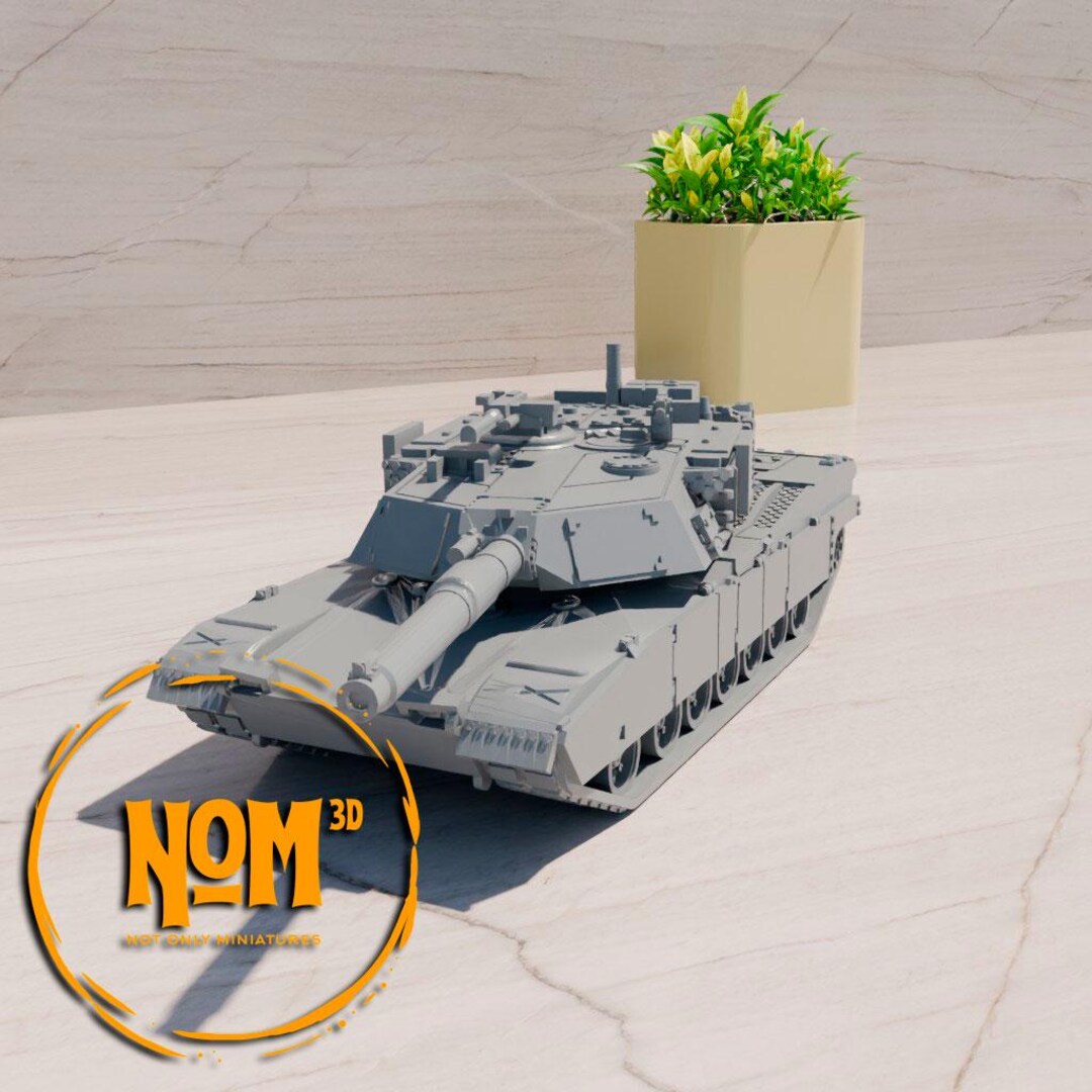 Abrams M1A1 AIM - Modern Battle Tank - 3D Printed Resin Kit for ...