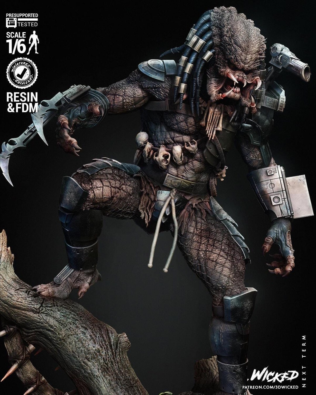 Predator Figure Predator Arnold Schwarzenegger Resin 3D Printing to ...