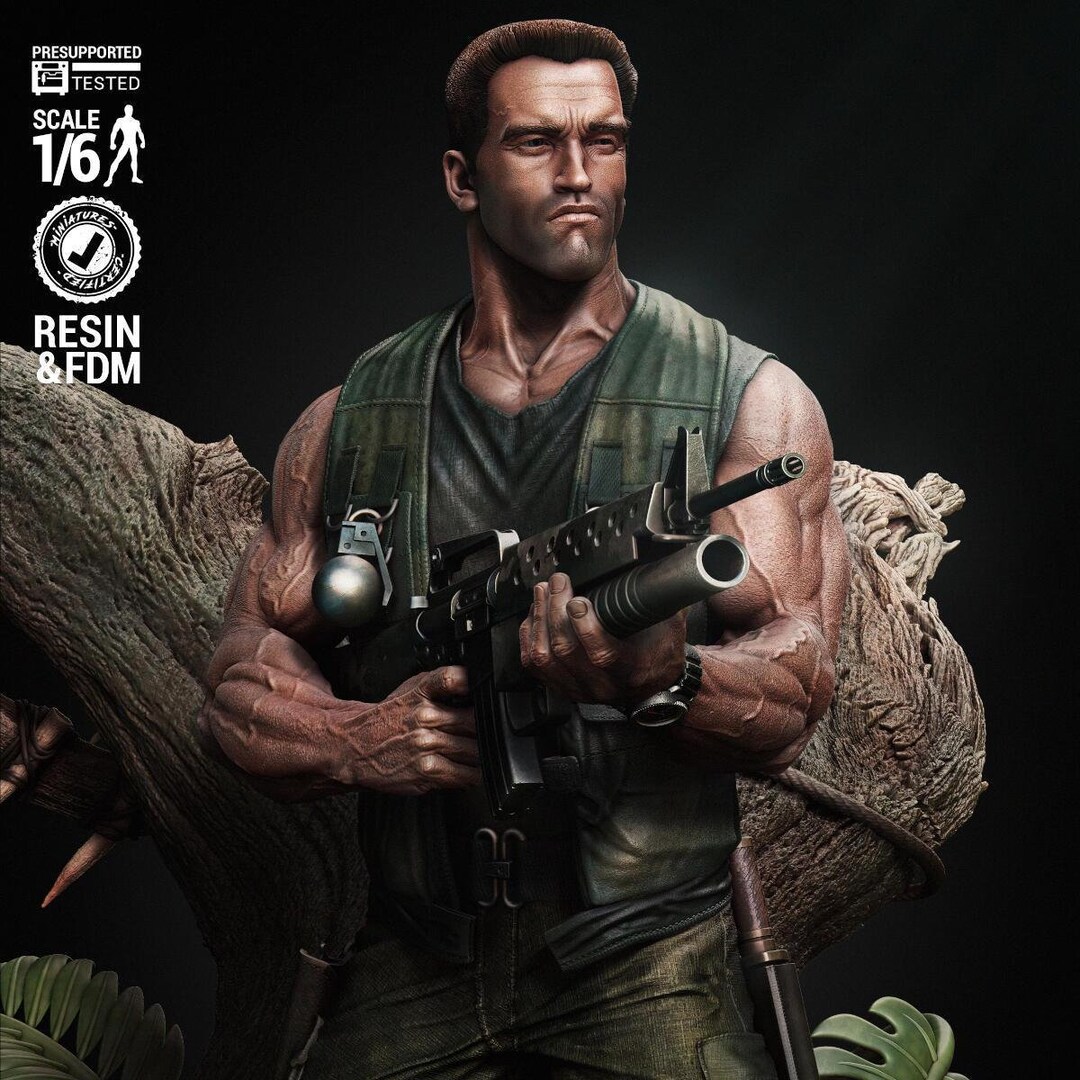 Arnold (dutch) Predator Figure - Predator - Schwarzenegger - 3D Printed ...