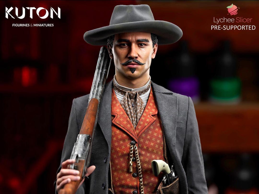 Doc Holliday - Tombstone - Wyatt Earp - 3D Printed Resin Figure Kit for ...