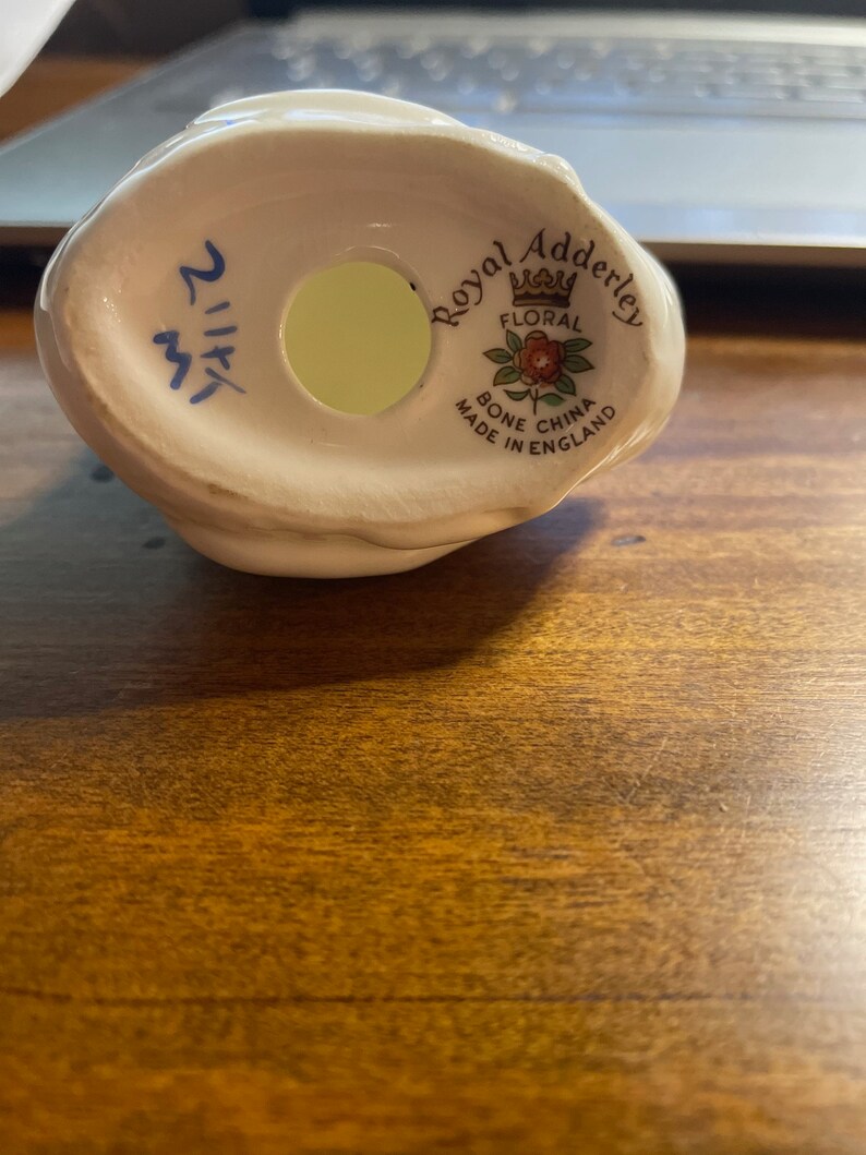 Royal Adderley Bone China Swan With Blue Flowers Made in England - Etsy