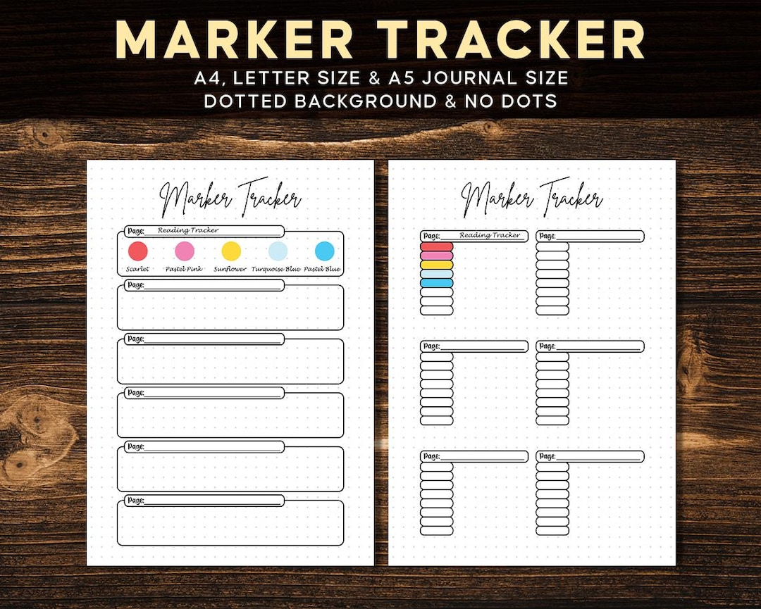 Printable Marker Tracker – Track Your Markers and Color Swatches | A4 ...