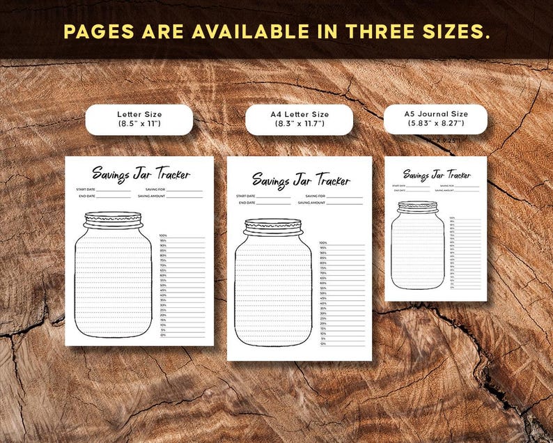Editable Mason Jar Savings Tracker | Printable Savings Challenge ...