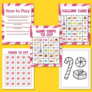 Candy Bingo Game Printable - 30 Unique Candy Bingo Cards With Bonus ...