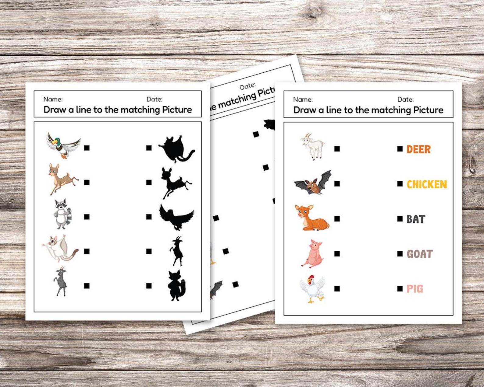 Matching Worksheets for Kids - 20 Printable Pages of Fun Educational ...