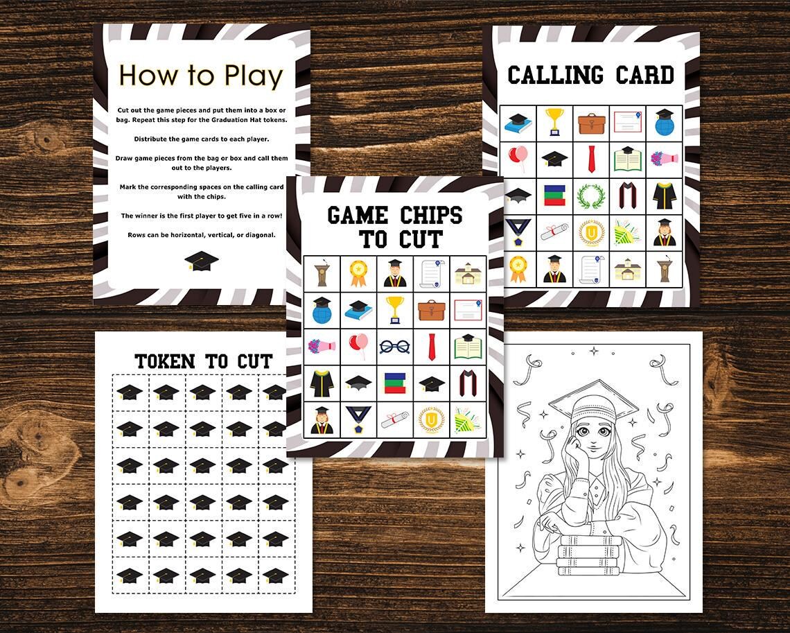 Graduation Bingo Game Printable - 30 Graduation Bingo Cards + Bonus ...