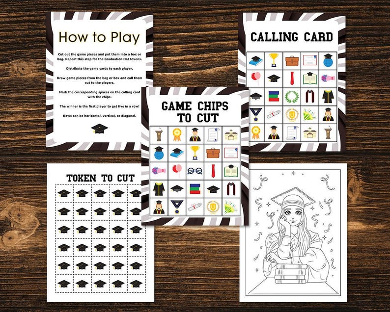 Graduation Bingo Game Printable - 30 Graduation Bingo Cards + Bonus ...