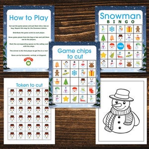 Snowman Bingo Game Printable - 30 Snowman Bingo Cards With Bonus ...