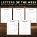 Letters of the Week A to Z Printables – 26 Worksheets | 8.5x11 PDF and ...