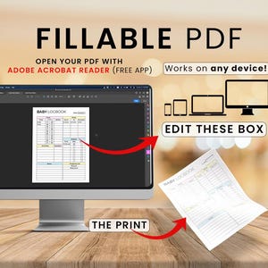 Editable Baby Daily Log | Baby Care Tracker | Printable & Editable PDF ...