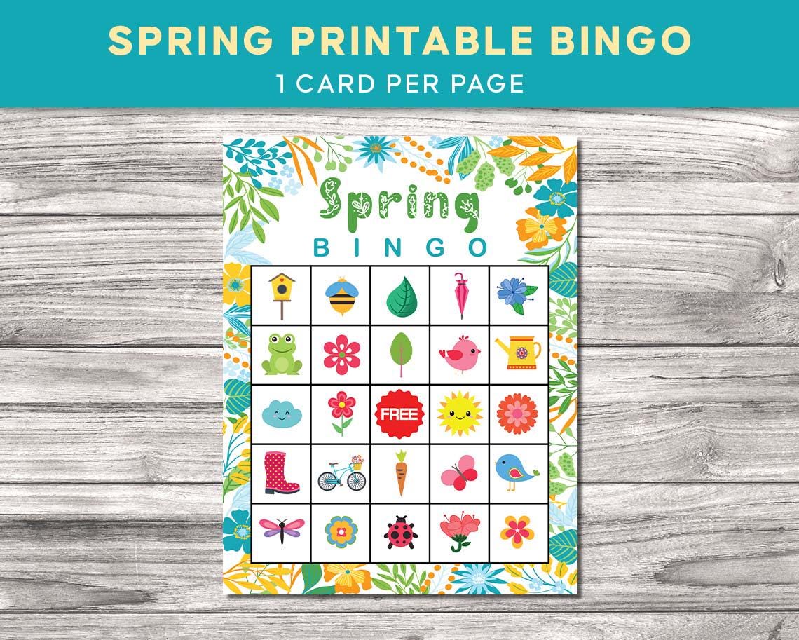 Spring Bingo Card Game – 30 Fun Worksheets | Classroom and Family Fun ...