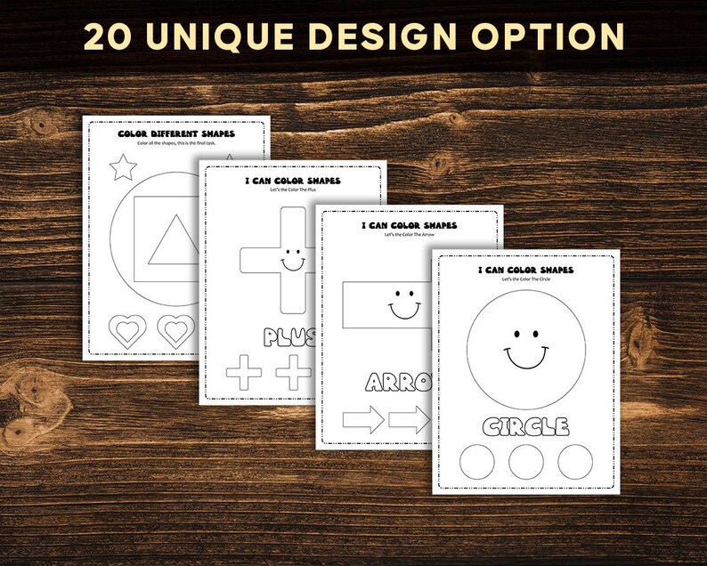 Shapes Coloring Pages | 20 Fun Worksheets | Printable PDF | 8.5x11 ...
