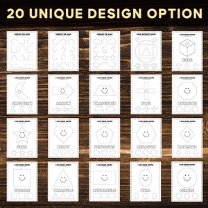 Shapes Coloring Pages | 20 Fun Worksheets | Printable PDF | 8.5x11 ...