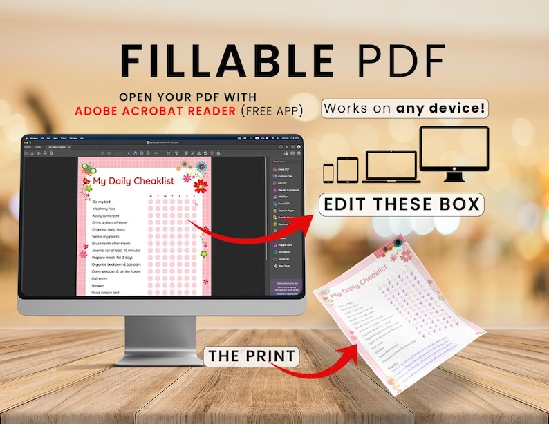 Editable My Daily Checklist Printable | Daily Task List | to Do List ...