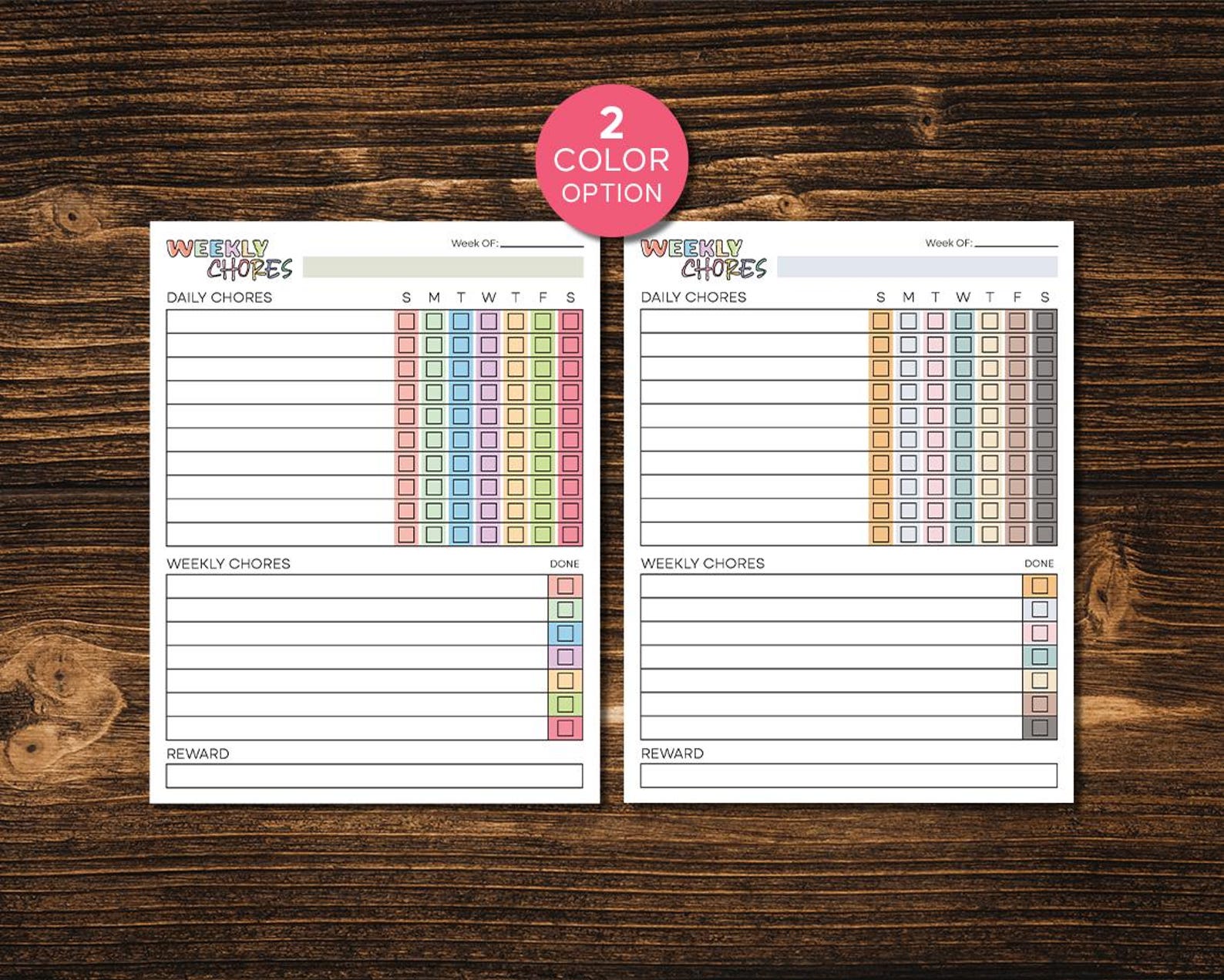 Editable Weekly Chore Chart – Kids Weekly Responsibility Chart ...