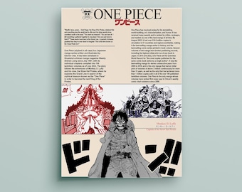 One Piece Poster Digital Download Printable Wall Art Manga Lovers Gift ...