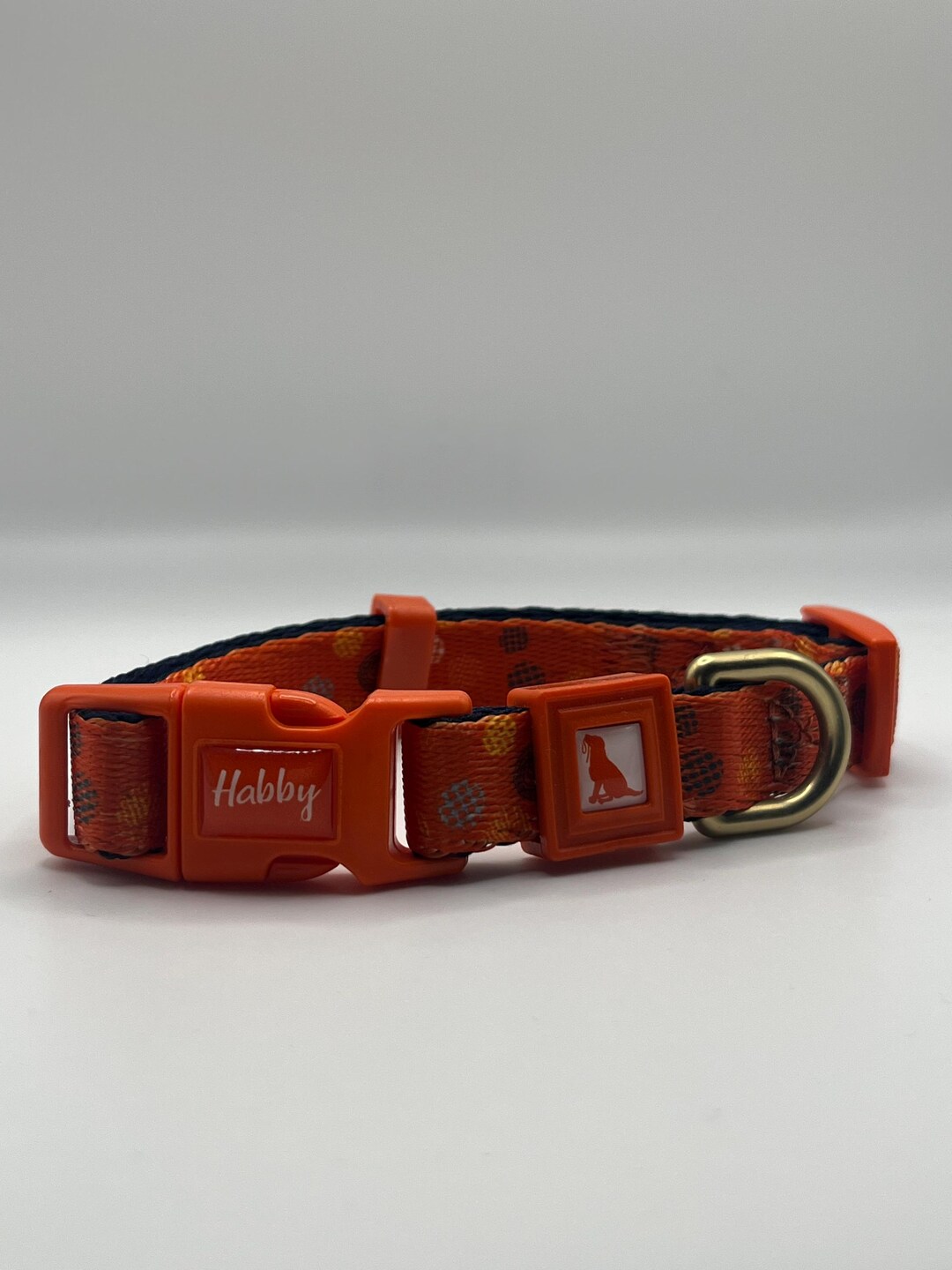 Hundehalsband Mit Orangenes Muster 15mm Breites Hundehalsband Dog ...