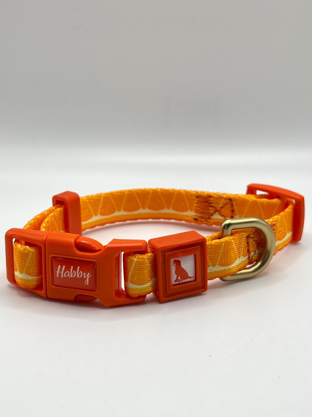 Halsband Mit Orangenmuster | 15mm Breites Hundehalsband | Dog Collar ...