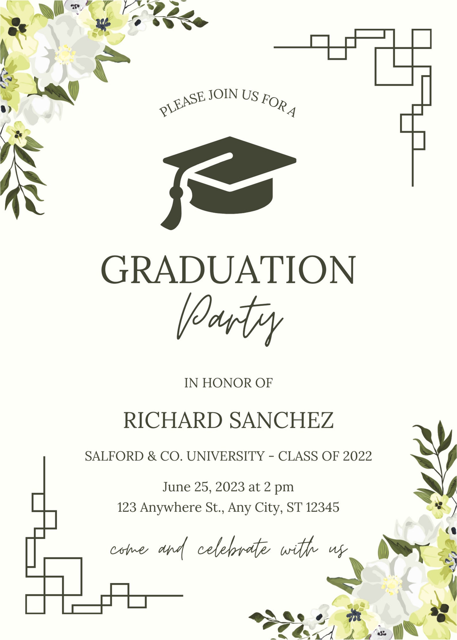 Graduation Party Template - Etsy