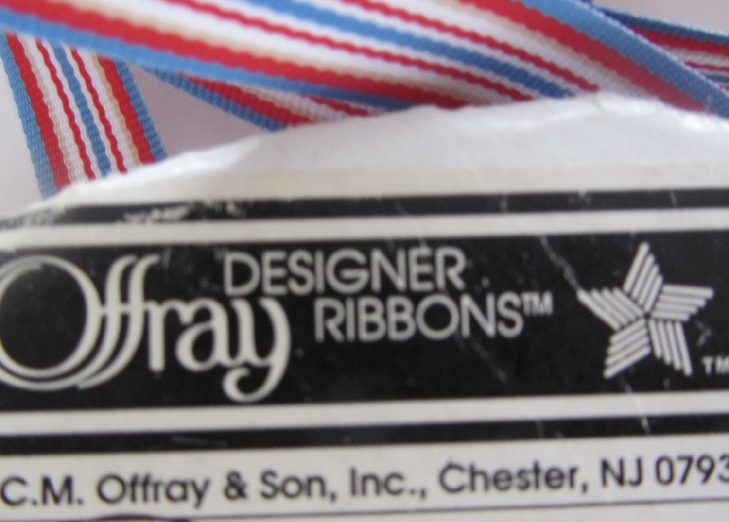 Red White Blue Striped Grosgrain Ribbon Offray Designer Ribbons 5 Yds ...