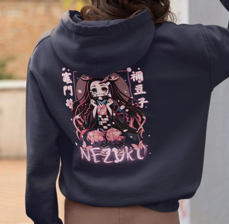 Anime Demon Slayer Nezuko Hoodie, Kawaii Nezuko Kamado Sweatshirt ...