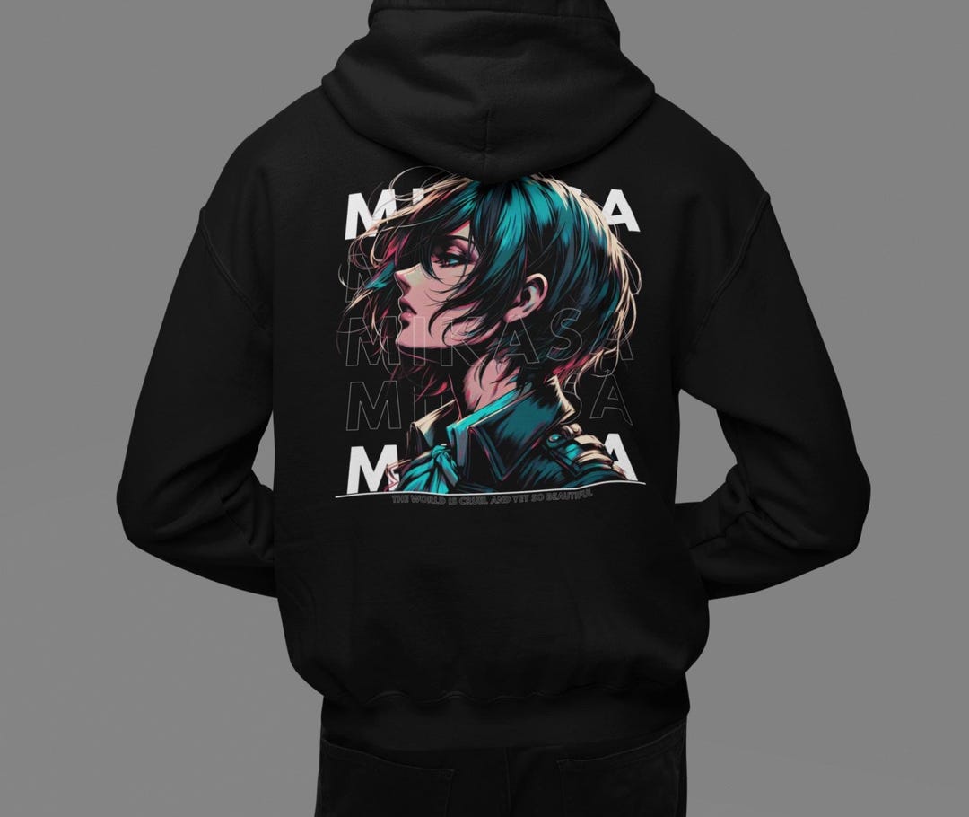 Anime Mikasa Hoodie, Attack on Titan Mikasa Ackerman Hooded Pullover ...
