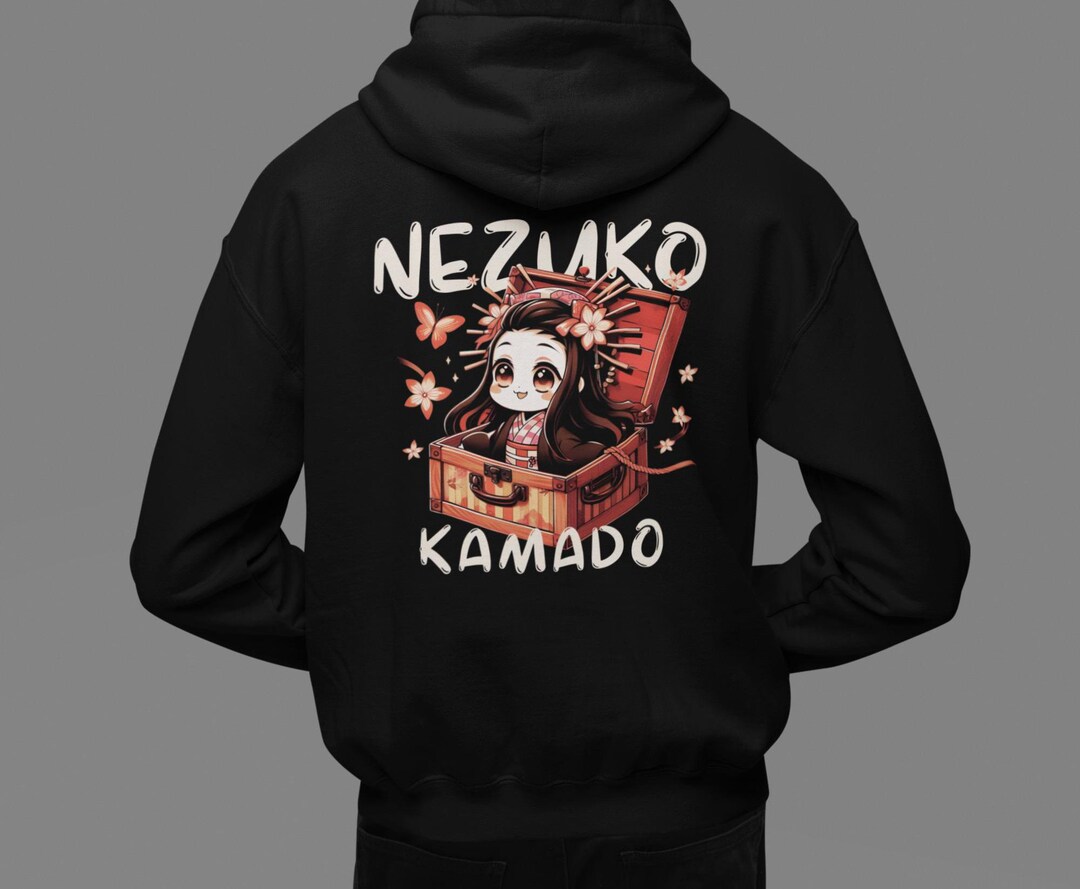 Chibi Nezuko Kamado Hoodie, Demon Slayer Sweatshirt, Kawaii Anime ...