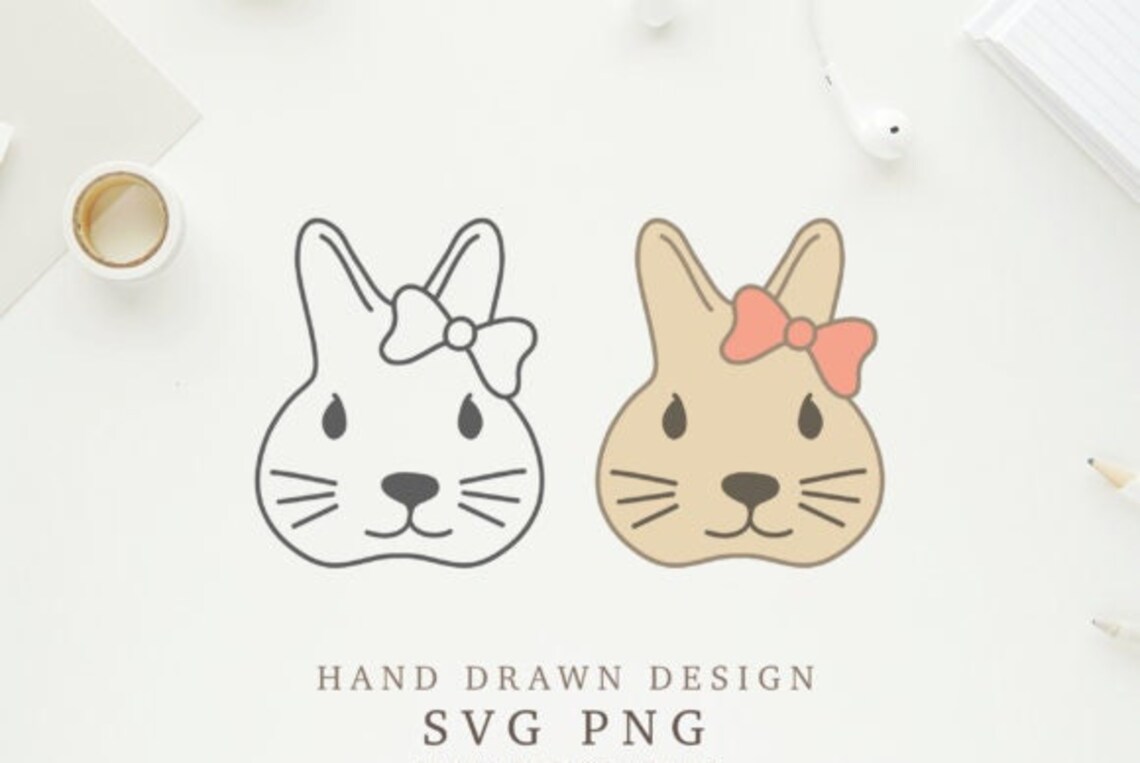 Rabbit Face BUNNY SVG Layered Bunny Svg Rabbit Face Png | Etsy