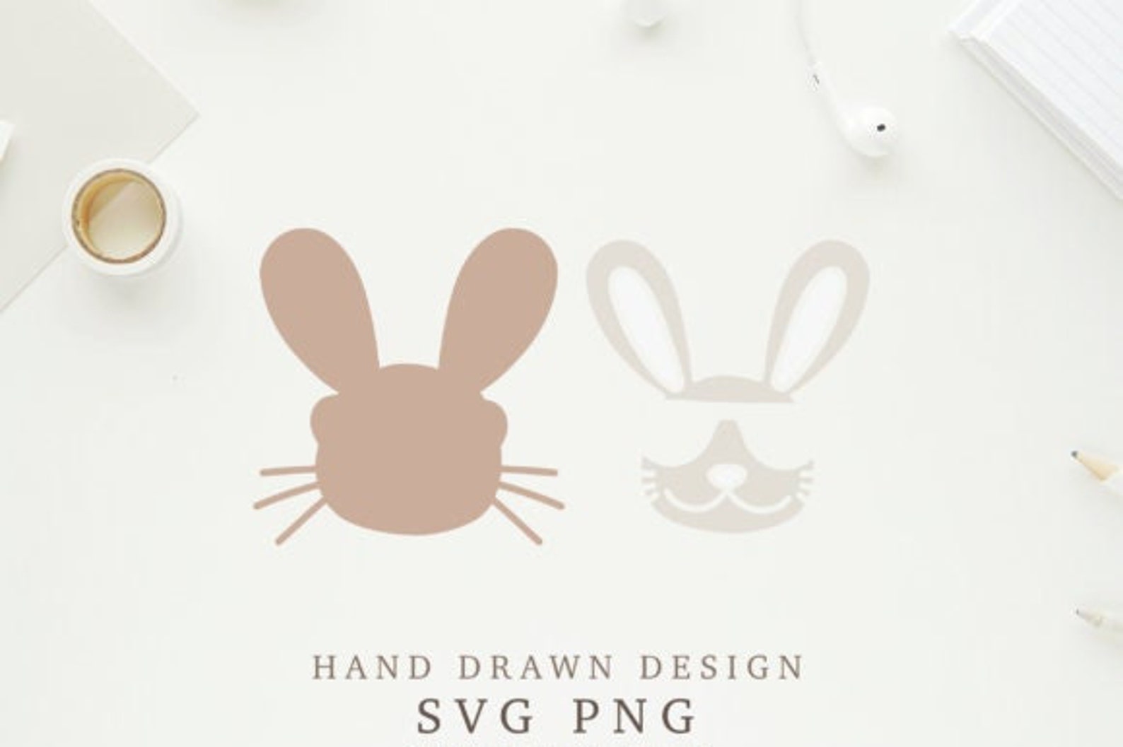 Rabbit Face BUNNY SVG, Layered Bunny Svg Rabbit Face Png Easter ...