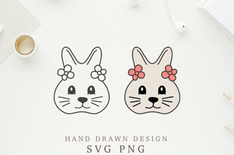 Rabbit Face BUNNY SVG, Layered Bunny Svg Rabbit Face Png Easter ...