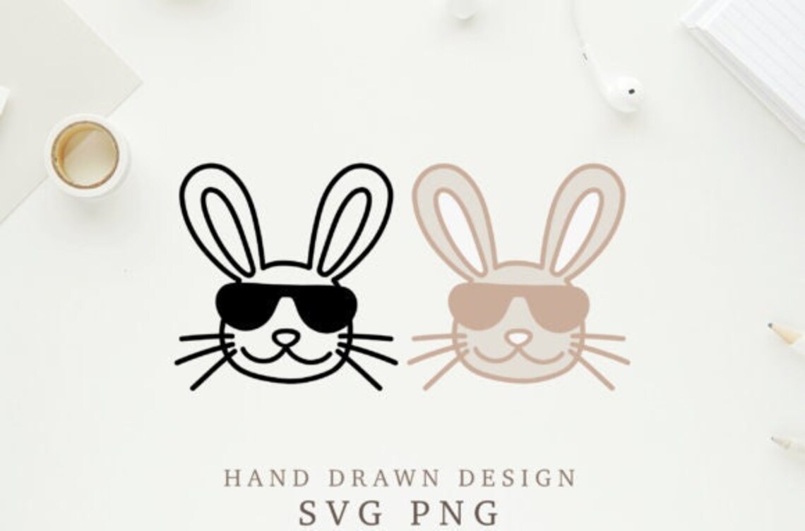 Rabbit Face BUNNY SVG, Layered Bunny Svg Rabbit Face Png Easter ...