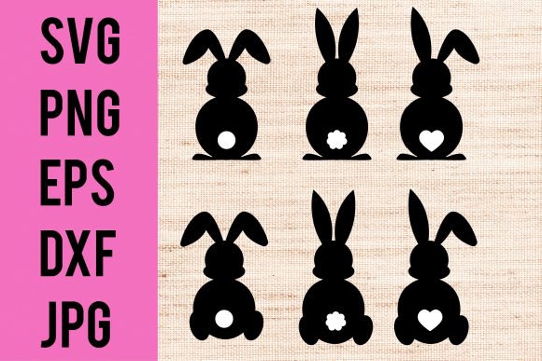 Rabbit Bunny Svg, Bunny With Bow Svg, Bunny With Leopard Decal, Bunny ...