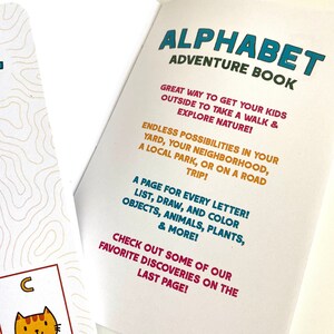 Kids Alphabet Activity Book, ABC Adventure, Outdoor Log, Children's ...