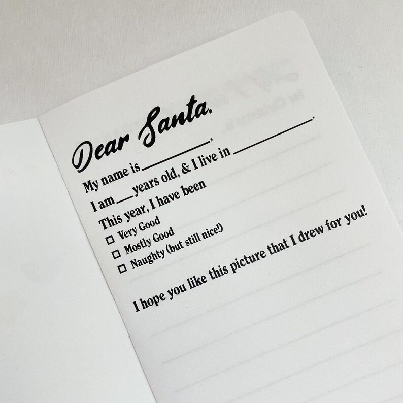 Santa Letter, Letter for Santa, Notes for Santa, Christmas Wishlist ...