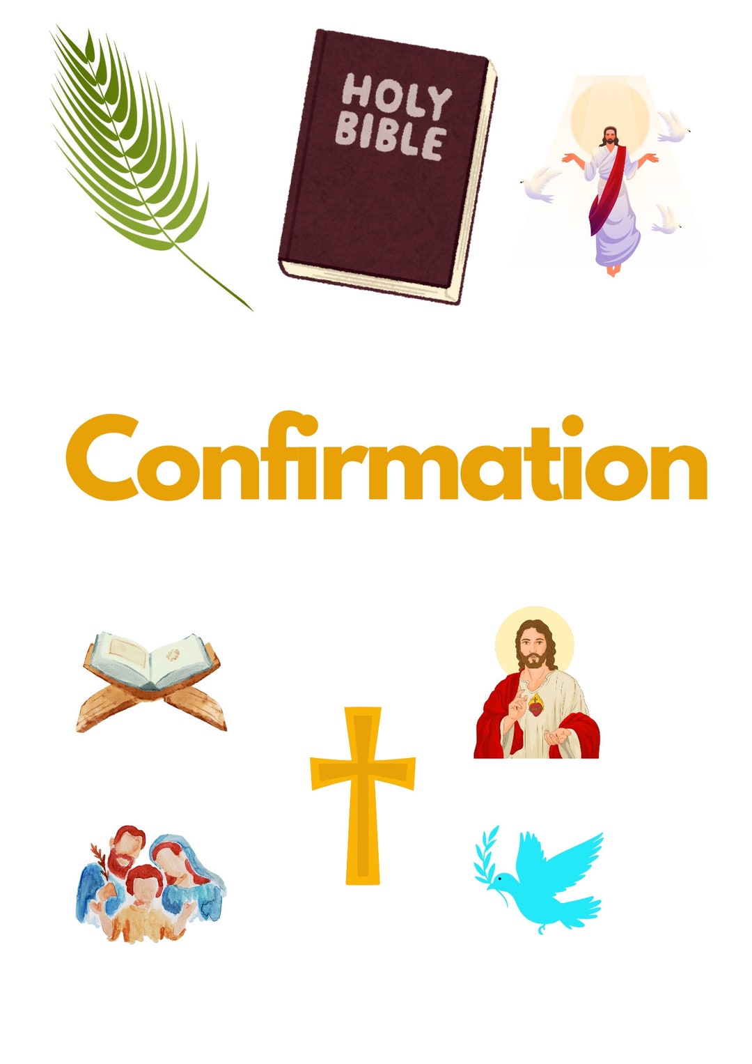 Confirmation Printable A4 Size Digital Download Product - Etsy